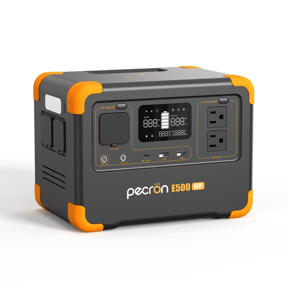 Pecron Portable Power Station Solar Generator for Outdoor Camping ...