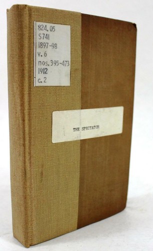 The Spectator June - Sept. 1712 Vol. 6 by G. Gregory Smith | eBay