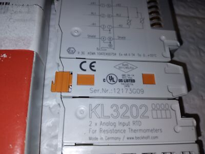 BECKHOFF KL3202 2 X ANALOG INPUT RTD RESISTANCE THERMOMETERS | eBay
