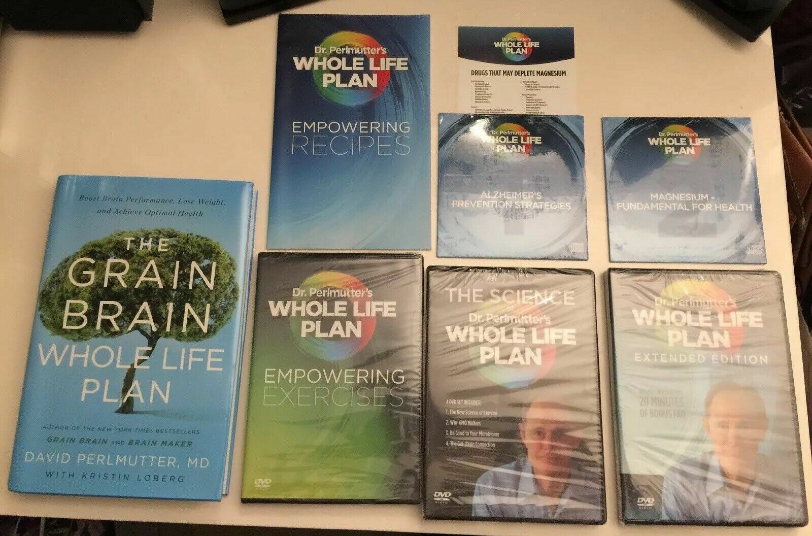 Dr. Perlmutter The Grain Brain HB Book Whole Life Plan 3 DVD and CDs ...