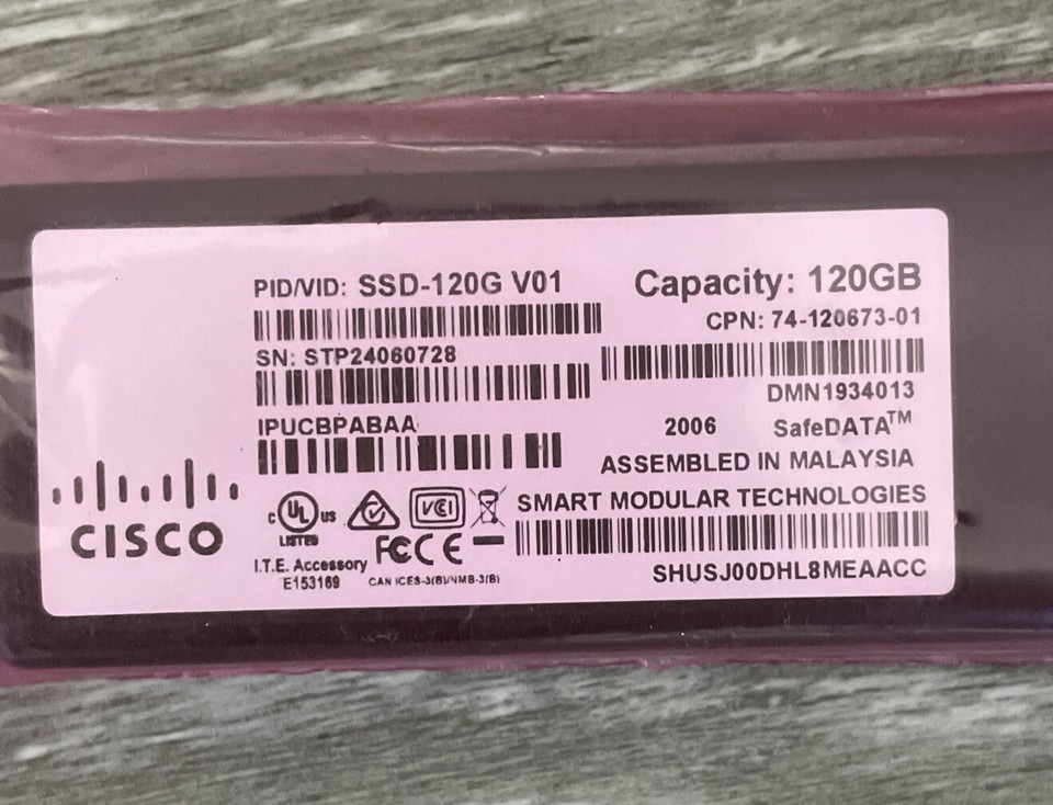 Cisco SSD-120G V01 74-120673-01 120GB USB Solid State Drive IPUCBPABAA ...