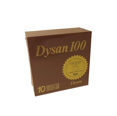 Dysan 100 Diskettes MF2HD Formatted IBM Compatables 10 Blank Disks New ...