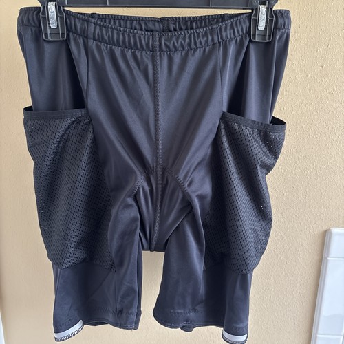Aero Tech Designs Cyclewear Padded Shorts Black Pockets Men Size L ...