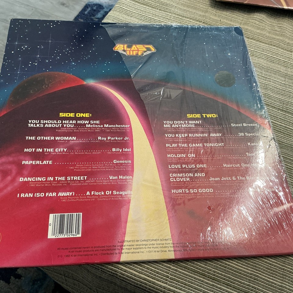 Blast Off LP 1982 K-Tel Van Halen Billy Idol Genesis Joan Jett ...