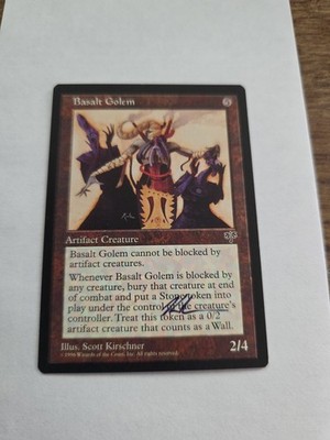 Basalt Golem ARTIST PROOF Signed By Scott Kirschner Magic the Gathering ...