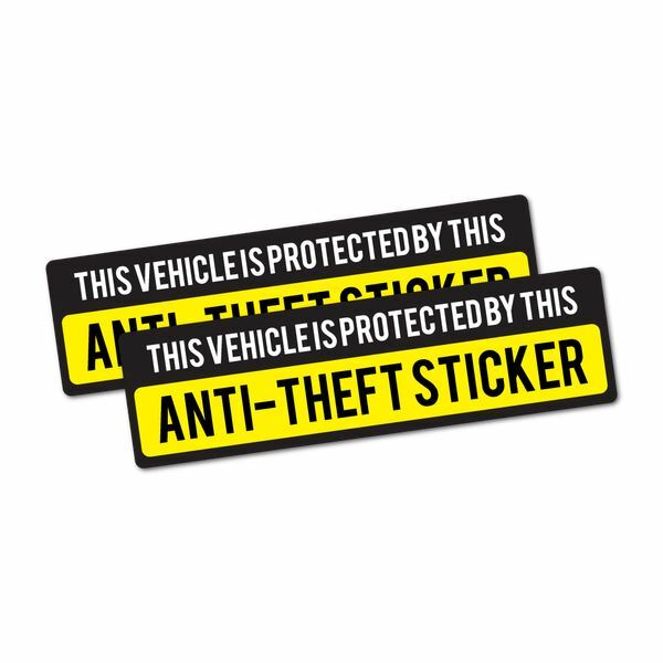 Anti-Theft Sticker / Decal - Funny Security Parody Car Sign Warning ...