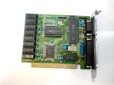ISA 8 BIT Serial, Parallel Port, Controller Card VINTAGE COMPUTER | eBay