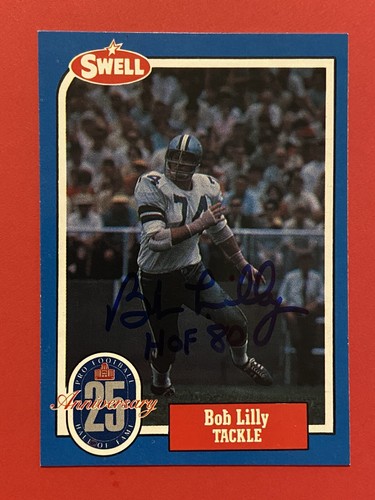 BOB LILLY HOF Signed 1988 Swell Greats Cowboys TCU Horned Frogs ...