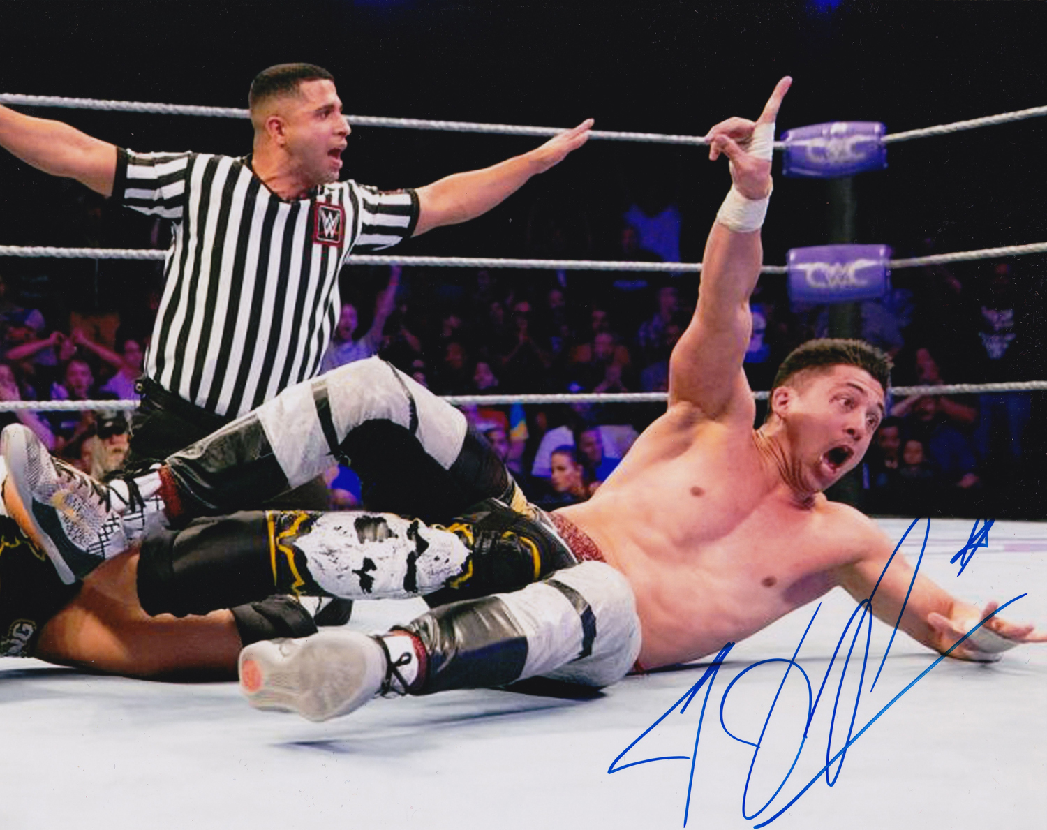 TJ Perkins TJP Signed WWE 8x10 Cruiserweight CWC Wrestling Photo Champ ...