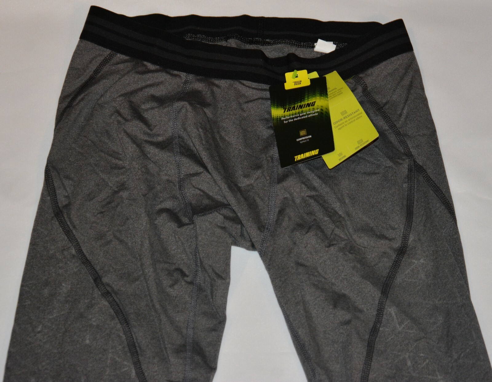 Mens New Tek Gear Compression Sport Pants Grey Size M | eBay