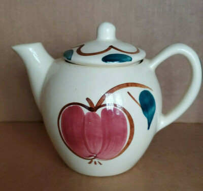 Vintage Teapot Apple and Pear Purinton Pottery Fruit Pattern 1940's | eBay