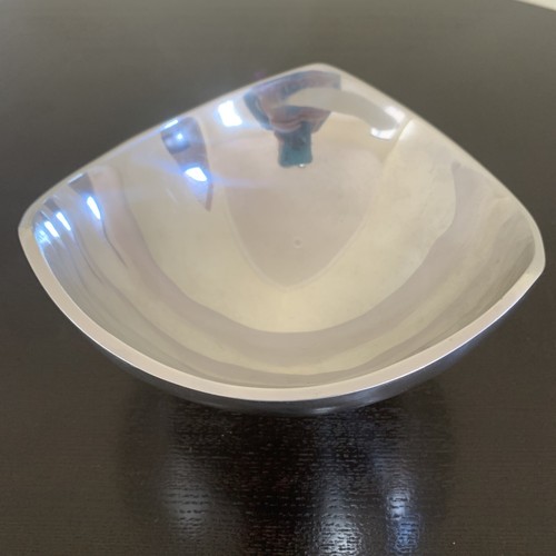 NAMBE 1967 VINTAGE Butterfly SILVER Tri-Corner Bowl #530 7 1/2” Retail ...