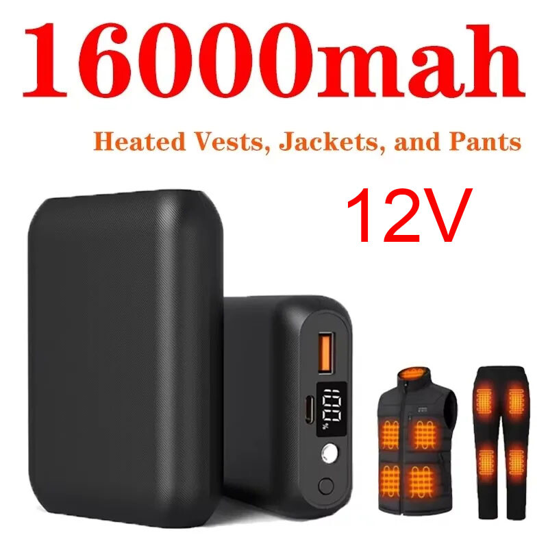 Heated Vest Battery Pack 16000mAh DC 4mm 12V Power Bank for ORORO | eBay