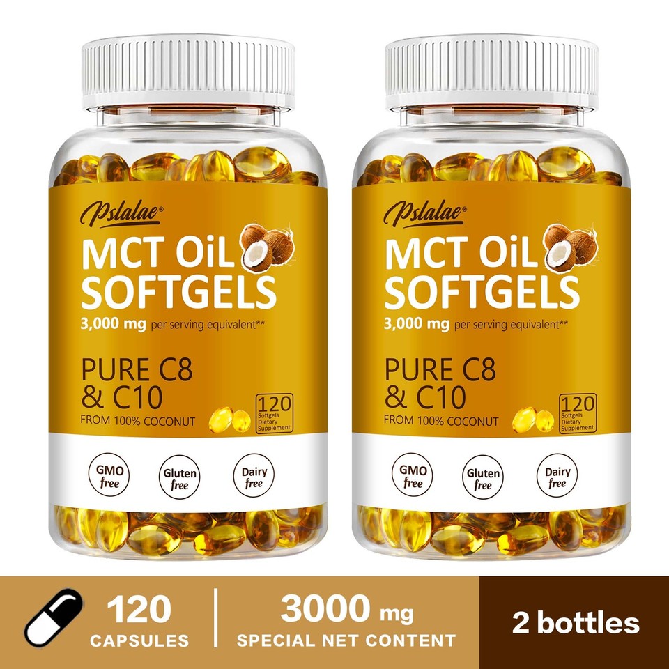 MCT Oil Softgels 3000mg - C8 C10 Weight Loss, Carb Supplement, Anti ...
