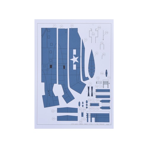 DIY 1/32 US XF5U-1 Flying Pancake Fighter Paper Model Puzzle Kit Plane ...