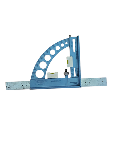 Vintage Stanley USA No 125 Square Combination Protractor Beam Carpenter ...