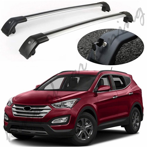 Silver Cross Bars Crossbars Roof Rail Racks Fits for Santa Fe Sport ...