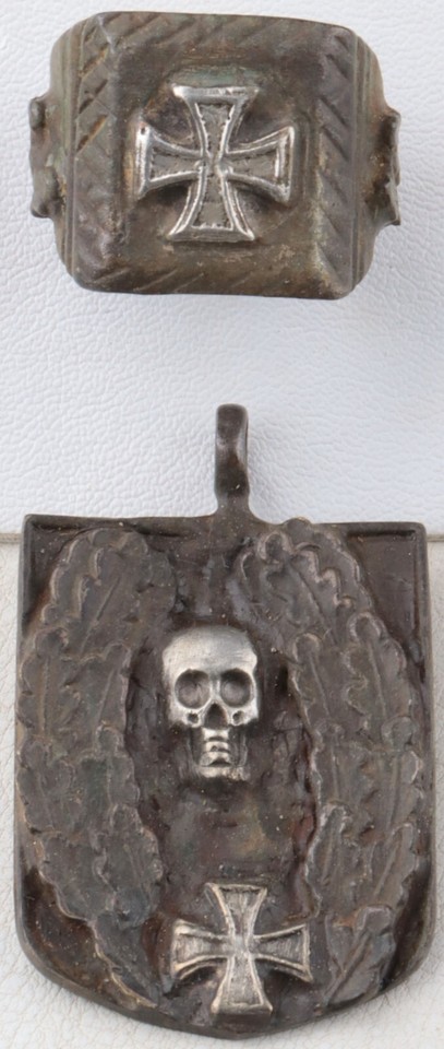 German Iron Cross WWII Badge WW2 Ring Military Skull ww1 WWI Award Germany war | eBay