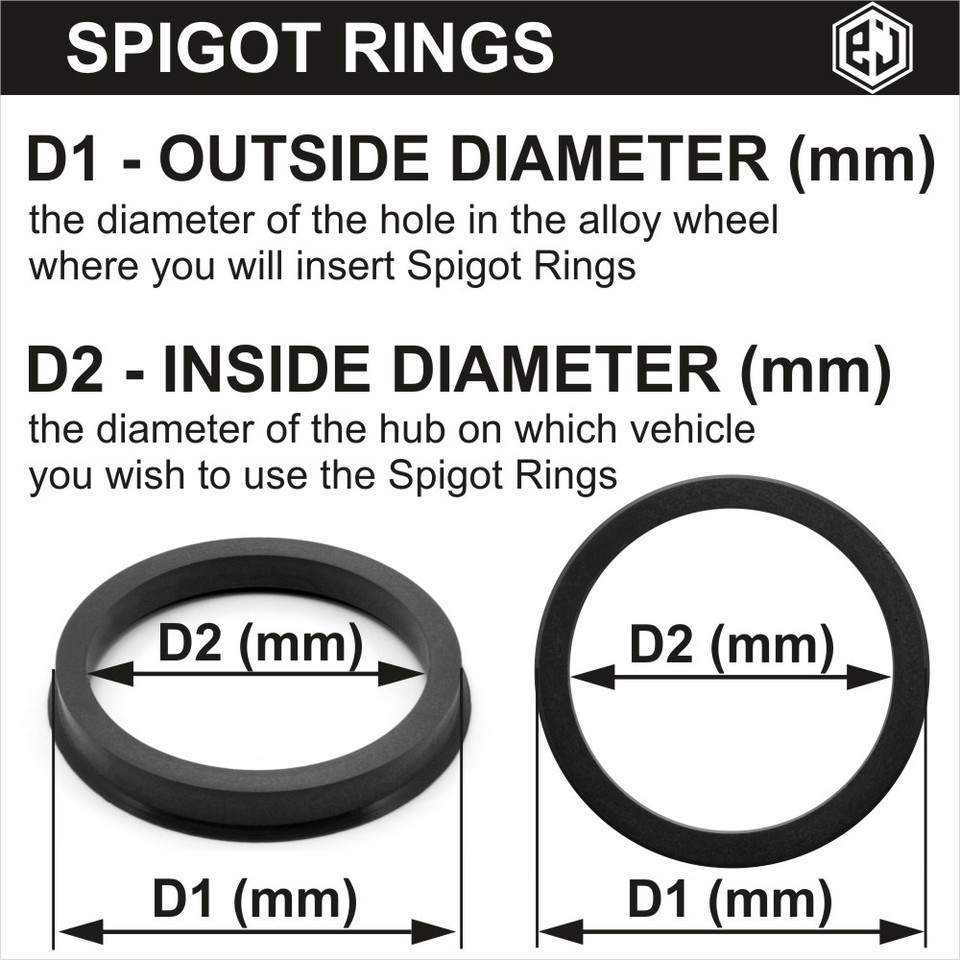 Set 4x Spigot Rings 112,0-106,0 Alloy Wheel Hub centric spacer 112.0 to ...