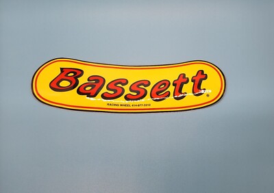 Bassett Racing Decal Sticker NEW Vintage Racing Hot Rod Approx 9.75" x ...