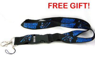 CAROLINA PANTHERS LANYARD KEYCHAIN - BADGE ID - PLUS FREE GIFT WITH ...