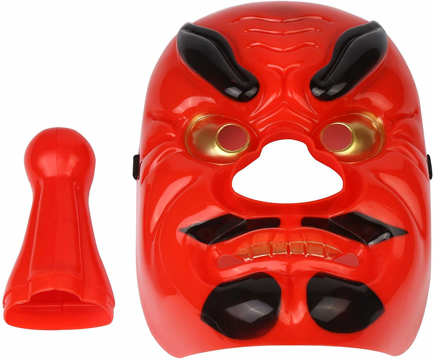Japanese Tengu Mask Omen Noh Kabuki Samurai Demon Plastic Japan | eBay