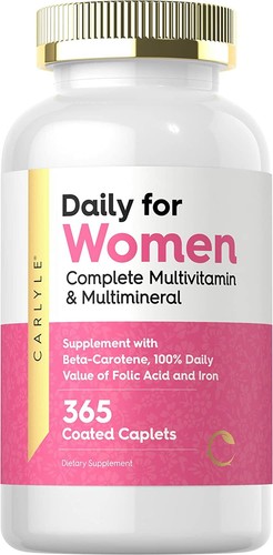Once Daily Women’s Multivitamin | 365 Caplets | Vitamin and Mineral ...