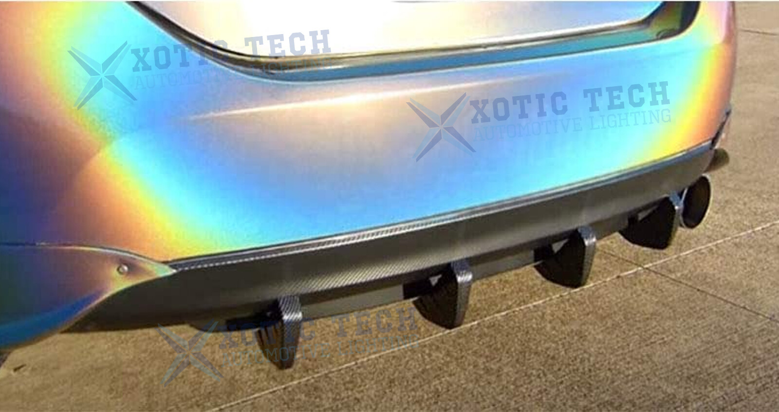 4x Carbon Fiber Pattern Rear Bumper Lip Splitter Diffuser For Scion tC ...