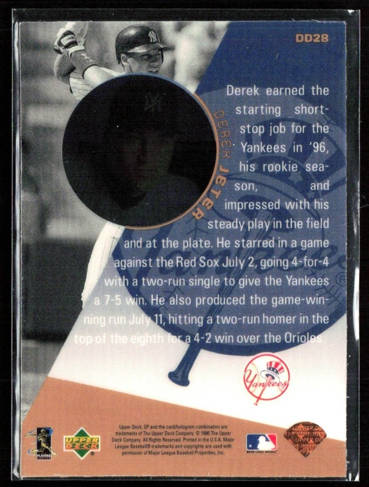 Derek Jeter 1996 Upper Deck Diamond Destiny #DD28 New York Yankees | eBay