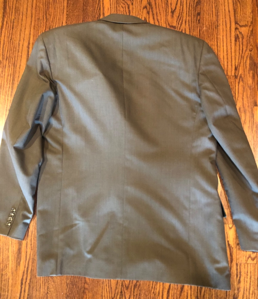 Versini 2 Piece Mens Size 44 Long Olive Green Double Breasted Suit ...