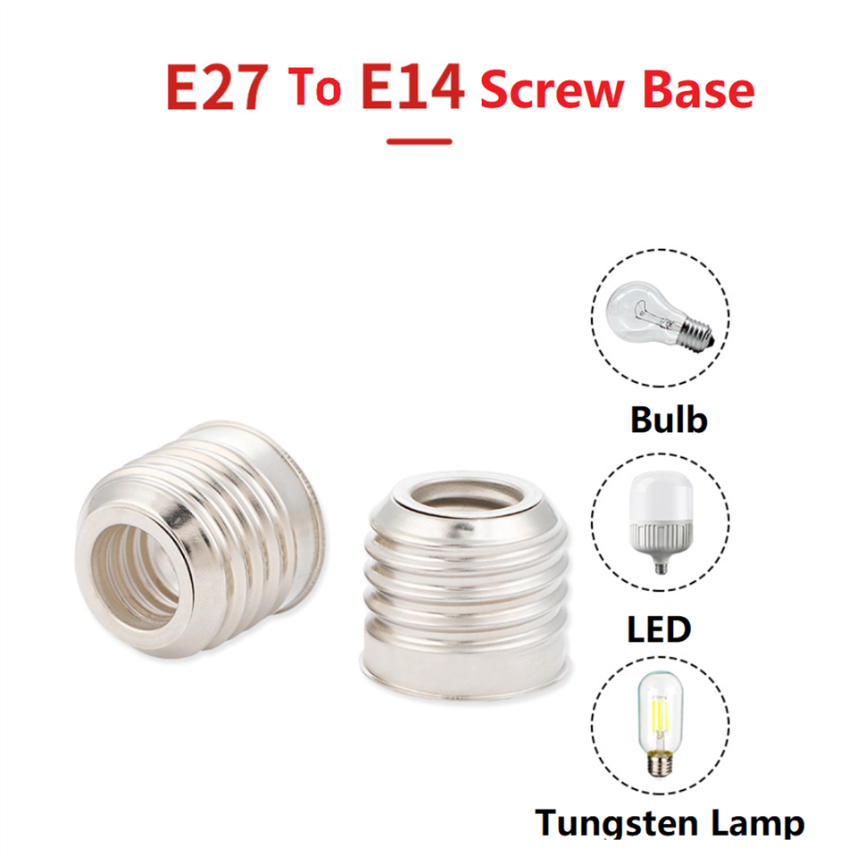 10PCS/Set E27 To E14 Lamp Socket Converter For Bulb Light LED Lighting ...