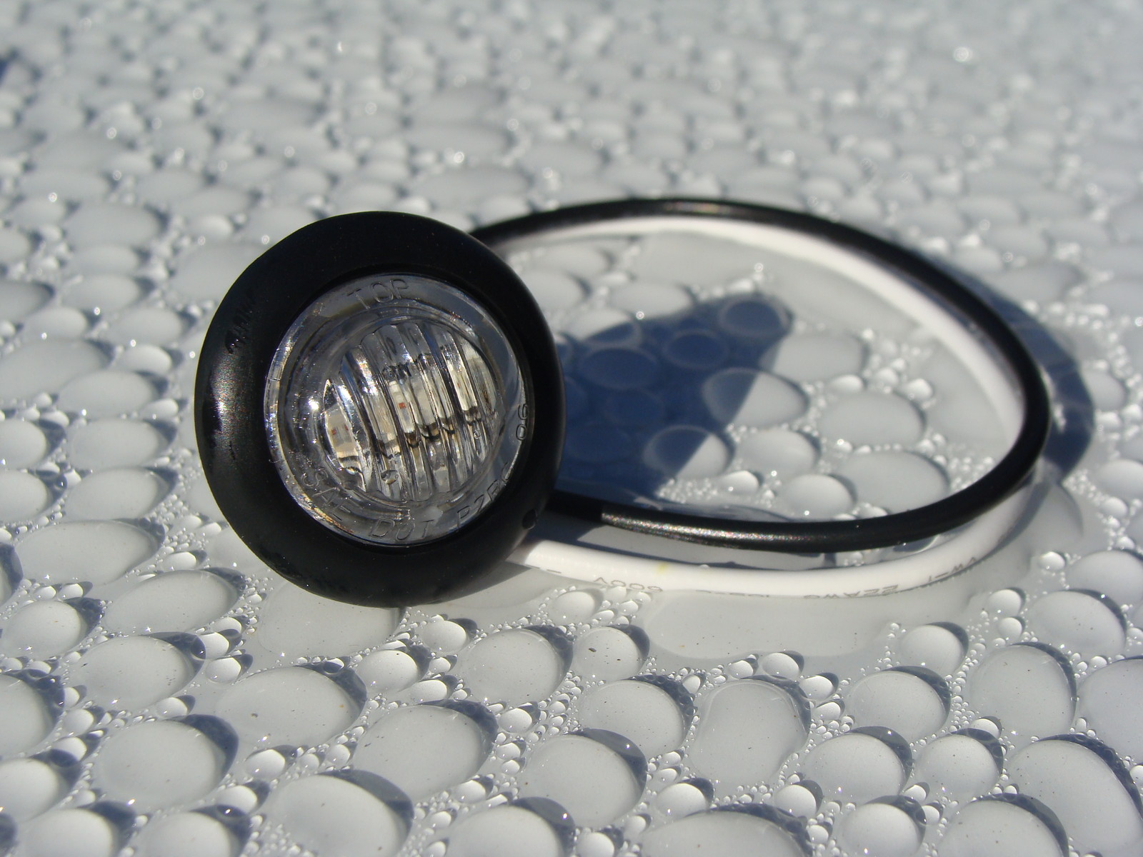 2 x 3/4" BRIGHT WHITE MARKER LIGHTS with 3 LED's each light new item ...