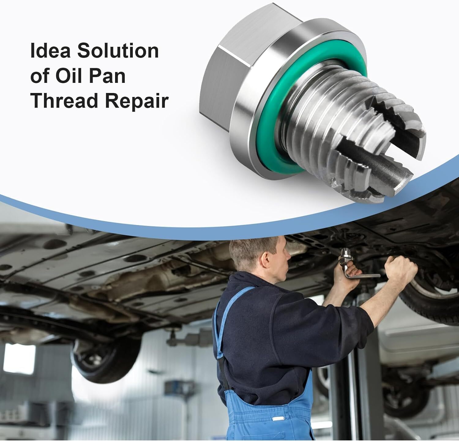 Oil Drain Plug Self-tapping Piggyback Stainless Steel Repair Kit M14.1 ...