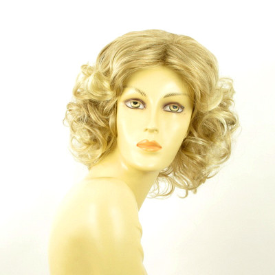 mid length wig for women curly blond mid-clear very light blond Wick ...