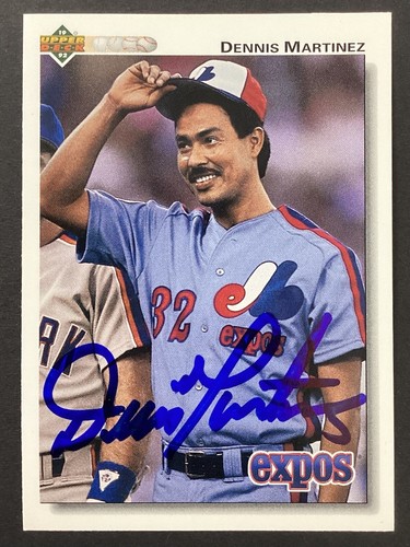Dennis Denny Martinez Signed 1991 Upper Deck #365 Card Expos Autograph ...