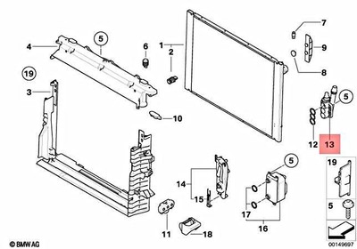 Genuine BMW E60 E60N E61 Transmission Oil Cooler Thermostat OEM ...