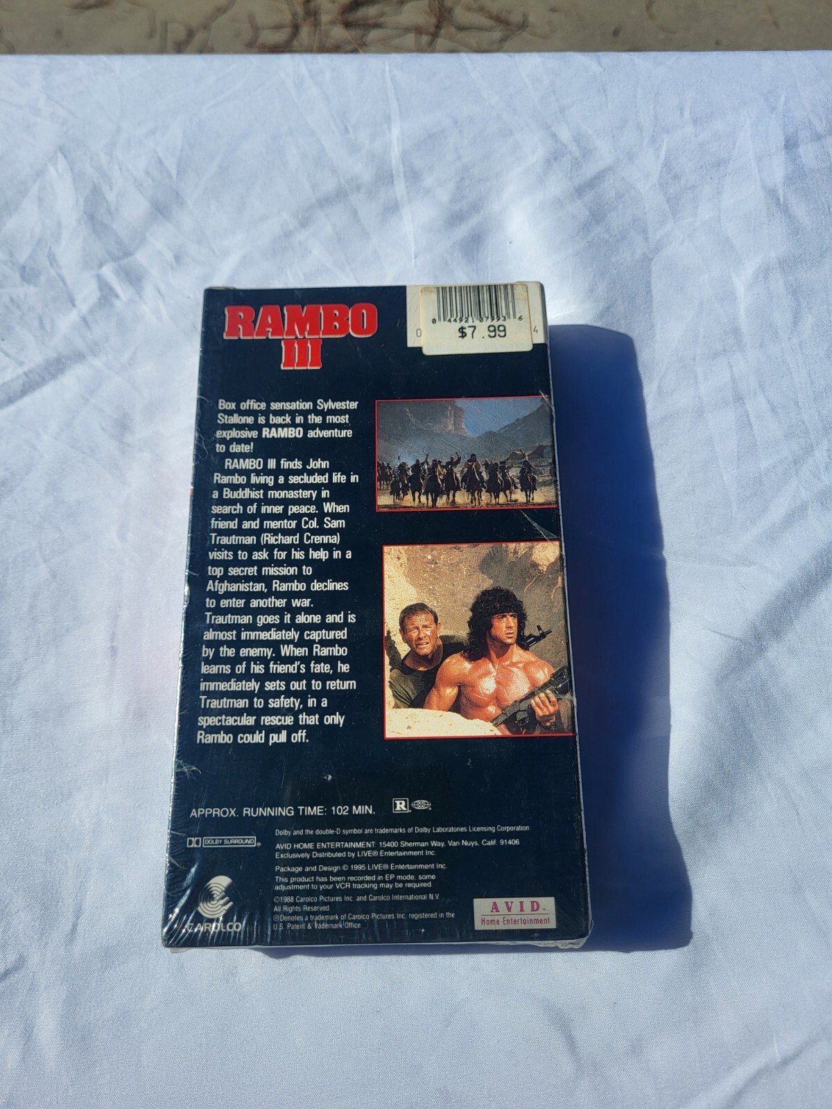 RAMBO III 3 VHS 1988 Avid Home Video Sealed Brand New First Print ...