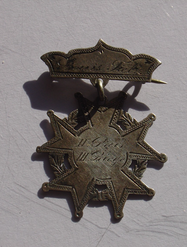 Antique Named Sterling Silver Award Merit Medal Pin Military ? Five ...