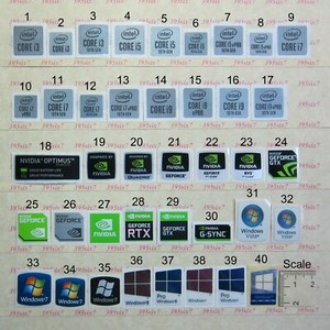 Etiqueta engomada de Intel Core i7 6th 7th 8th 9th generación + so ...