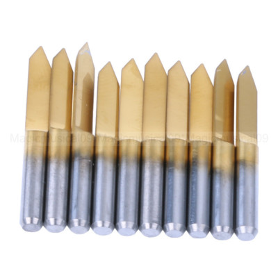 10x Titanium Coated Carbide PCB Engraving CNC Bit Router Tool 60 Degree ...