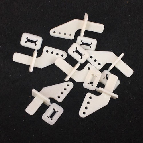 10 Sets Medium Lock On Nylon Control Horn And Clevis For RC Fixed Wing ...