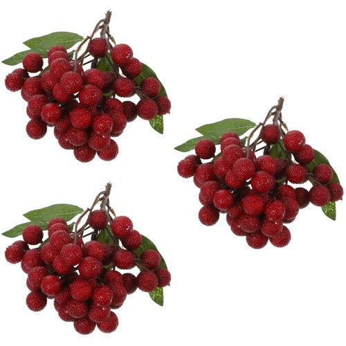3 Count Simulated Fruit Skewers Plastic Fake Raspberry Toy Picks | eBay