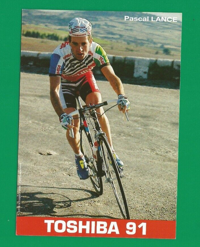 CYCLISME carte cycliste PASCAL LANCE équipe TOSHIBA 1991 | eBay