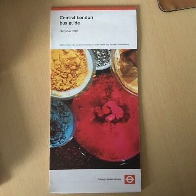 London. Buses, (. Map, Central. London, 2000, ) | eBay UK