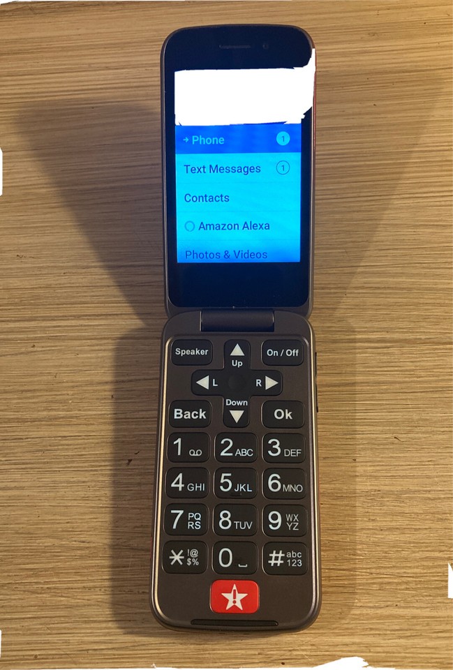 Alcatel Jitterbug Flip2 Lively Flip Phone 4053S Simple Senior FlipPhone ...