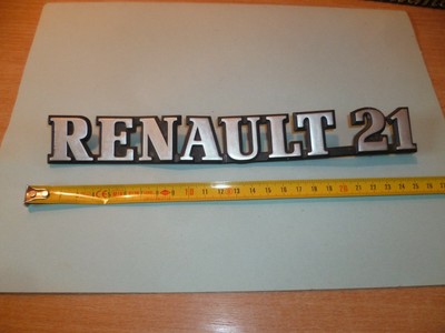 (B68) AUTO ANCIENNE SIGLE EMBLEME LOGO BADGE MONOGRAMME RENAULT 21 | eBay