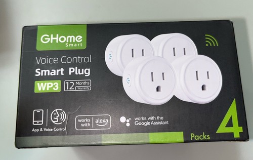 GHome Smart Mini Plug Wi-Fi Outlet Socket Alexa Google Home 4 Pack White (a9) | eBay