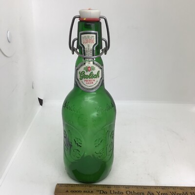 Grolsch Lager Green Beer Bottle Porcelain Swing Top Lid Cap Old Vintage ...