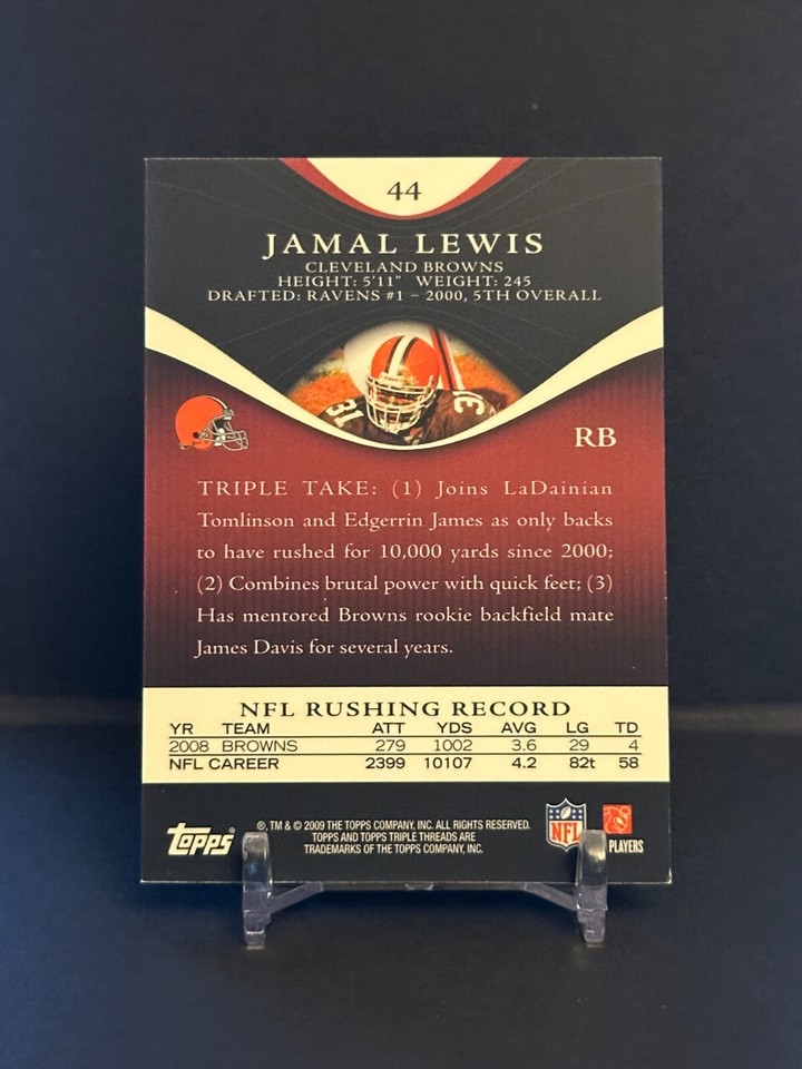 2009 Topps Triple Threads Jamal Lewis Card #44 #594/799 | eBay