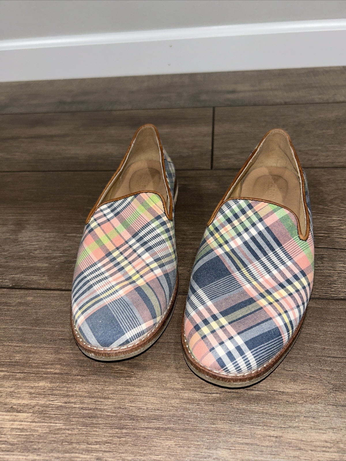 Sperry Seaport Levy Washed Plaid Loafers Womens Flats Casual STS85155 ...
